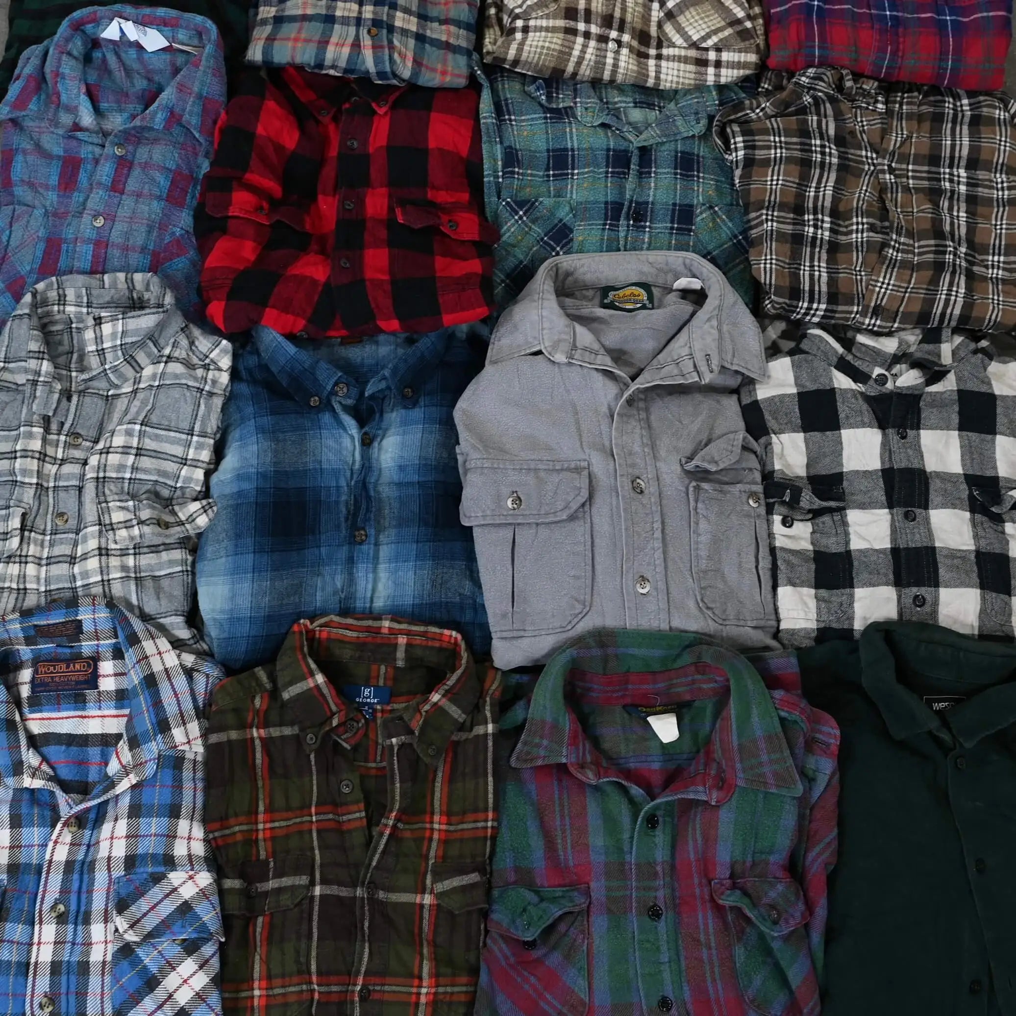 Wholesale Flannel Shirts — 10 Piece Mix | Thrift Vintage Fashion