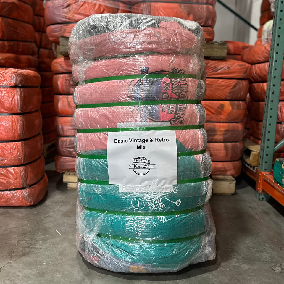 100lb Basic Mix Vintage & Retro Bale — THRIFT VINTAGE